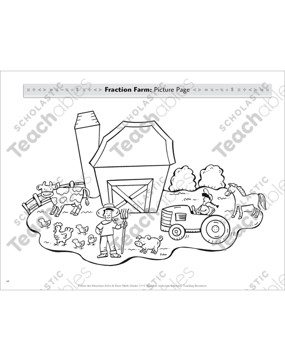 Fraction Farm: Solve & Draw Math | Printable Lesson Plans, Ideas and ...