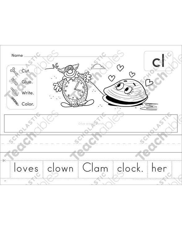 consonant blends with l coloring pages
