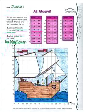 graphing ordered pairs coloring pages
