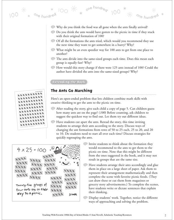 One Hundred Hungry Ants: Teaching With This Favorite Book | Printable ...