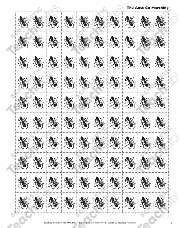 coloring pages of 100 hungry ants