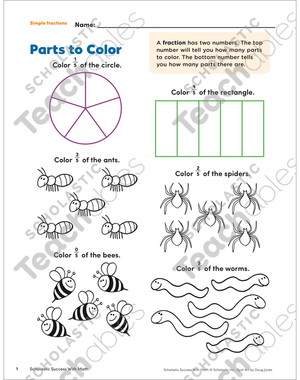 how to color fractions