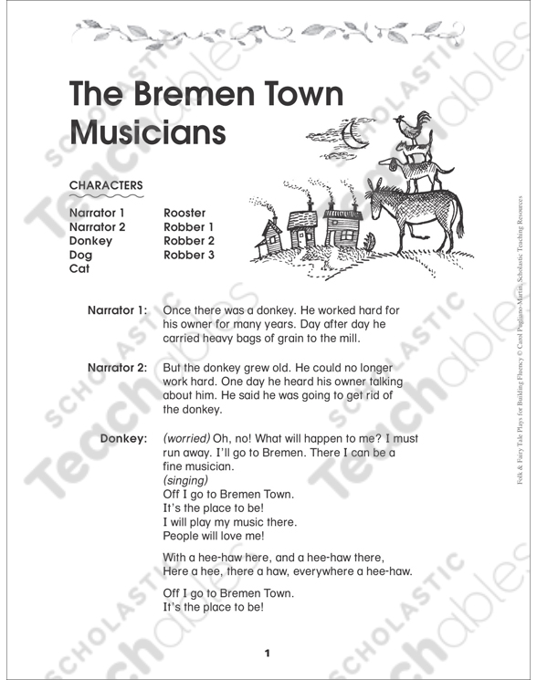 bremen town musicians coloring page