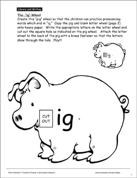 Ig Word Family Interactive Worksheet