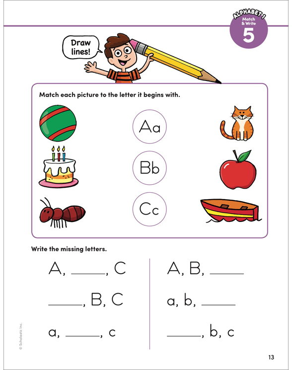Alphabet Packet: A, B, C | Printable Skills Sheets