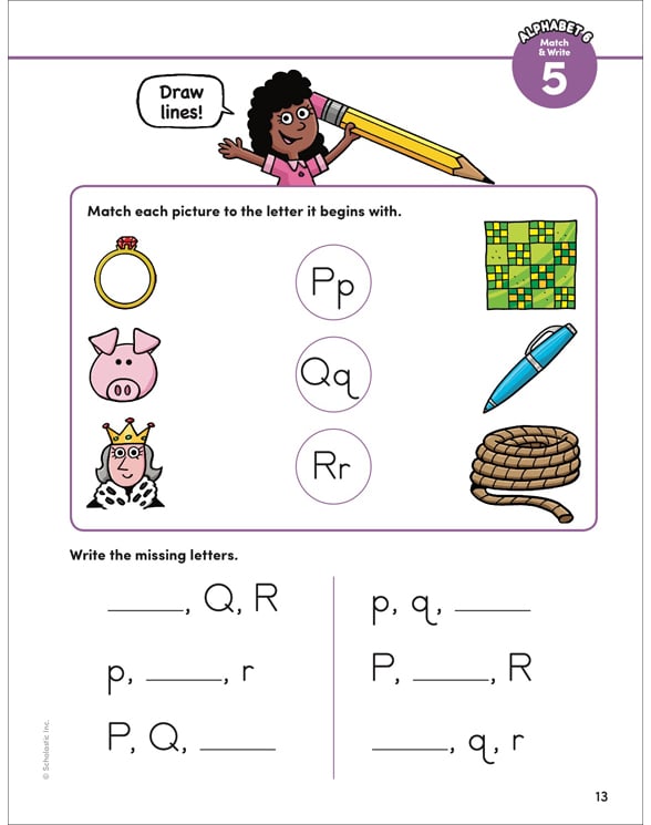 Alphabet Packet: P, Q, R | Printable Skills Sheets