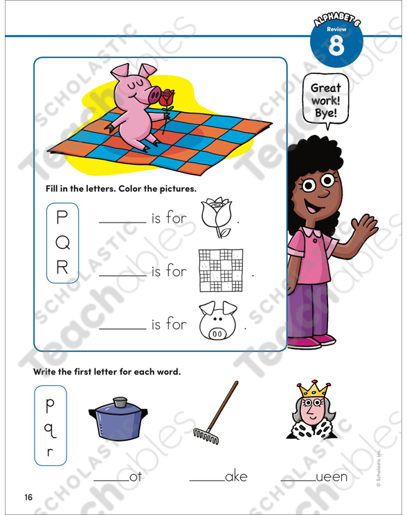 Alphabet Packet: P, Q, R | Printable Skills Sheets