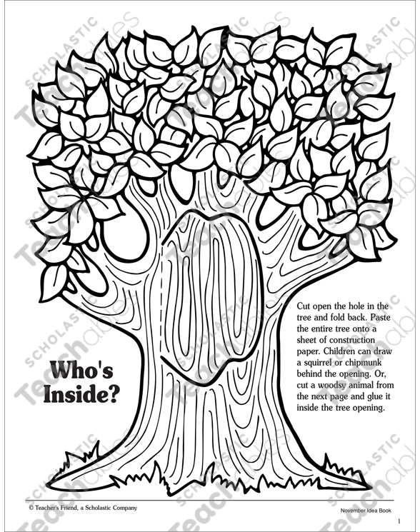 printable coloring pages trees