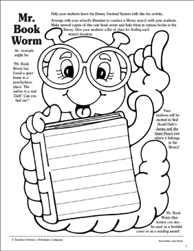 bookworm coloring pages