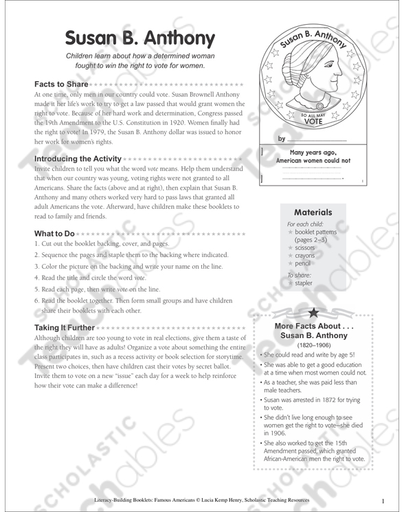 susan b anthony coloring sheet