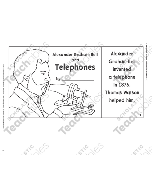 coloring pages of alexander graham bell