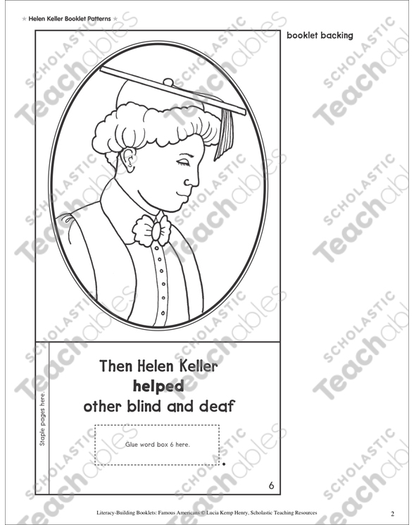 coloring pages of helen keller