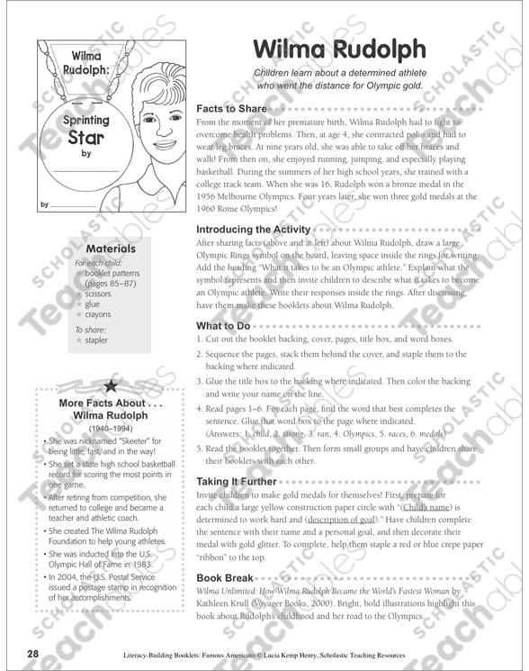 wilma rudolph coloring pages