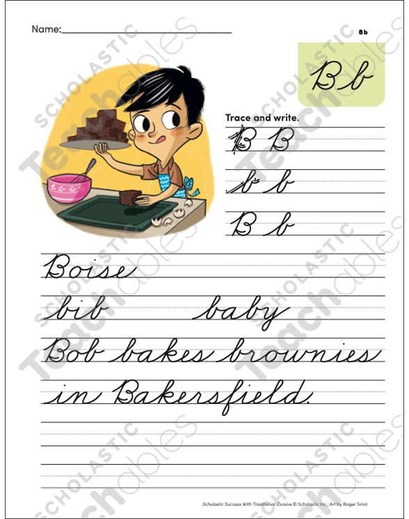 uppercase letter b cursive