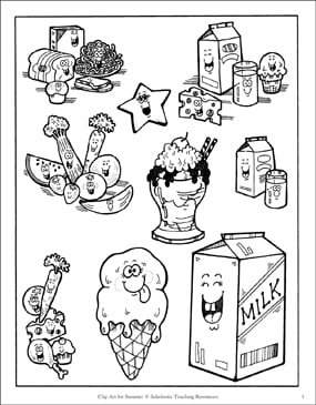 free printable nutrition coloring pages