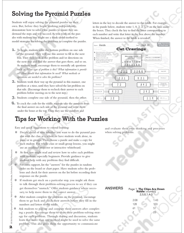 The Chips Are Down (Elapsed Time & Time Conversion): Math Pyramid ...
