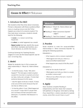 Eruption Volcano Lesson Plan Glencoe Earth Science Chapter 9 Review