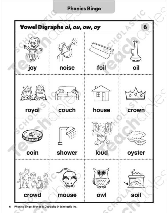 Digraph Oi Worksheets Vowel And Consonant Blends Flashcardsposters