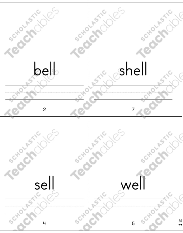 My Book Of Words Ending In ell Printable Mini Books my-book-of-words-ending-in-ell-printable-mini-books