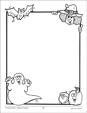 Black And White Stationery Halloween