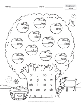 Oke Word Family New Year's Family Activity: One Word For The New Year