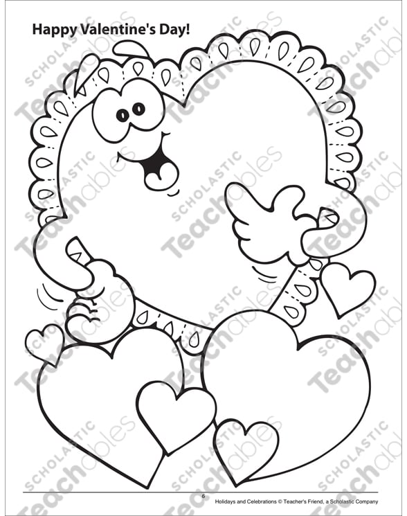 valentine poems and coloring pages for kids