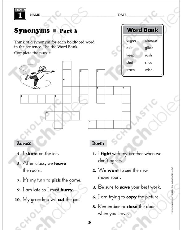 Synonyms Grade 1 Collection Printable Leveled Learning FREE Free